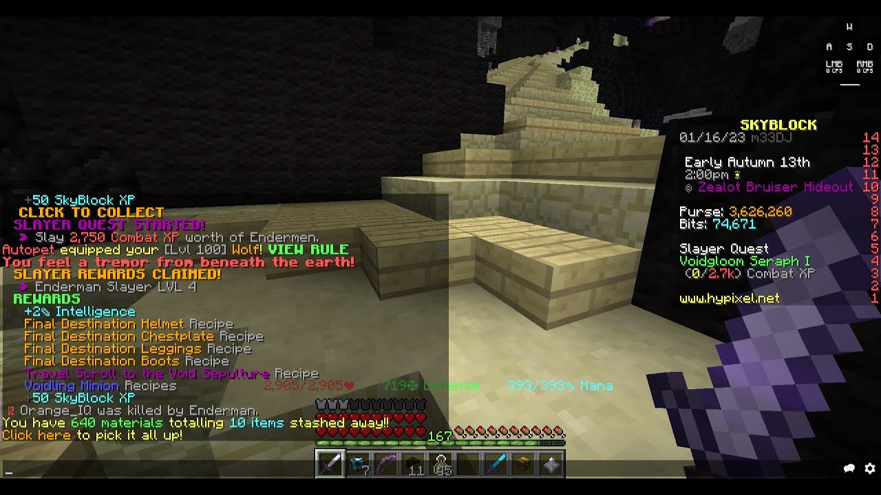 Getting final destination armor and enderman t4 - YouTube
