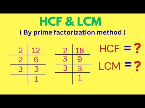 HCF & LCM ( By prime factorization method ) - YouTube