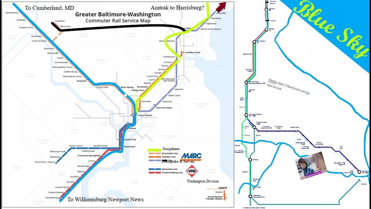 H&L Blue Sky: MARC, Amtrak, and the VRE - YouTube