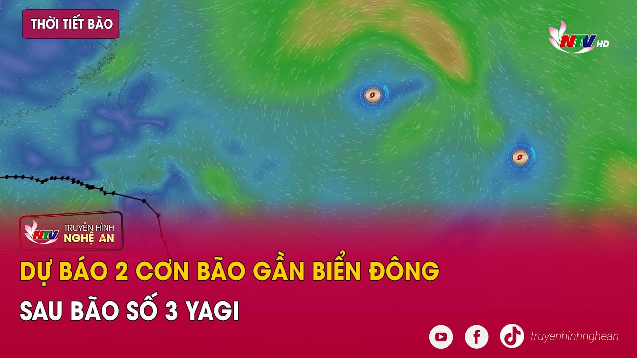 Dự báo 2 cơn bão gần Biển Đông sau bão số 3 Yagi - YouTube