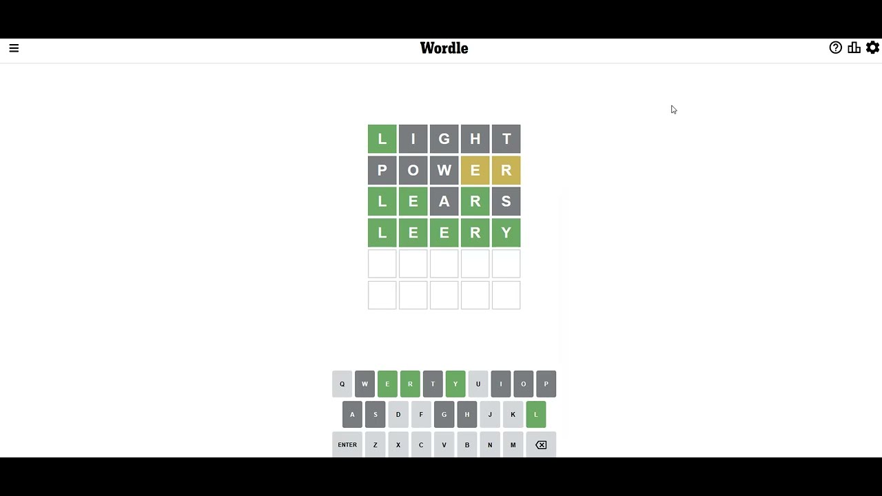 Wordle : 9/7/2022 : Starting With Light Then Using Word Power After ...