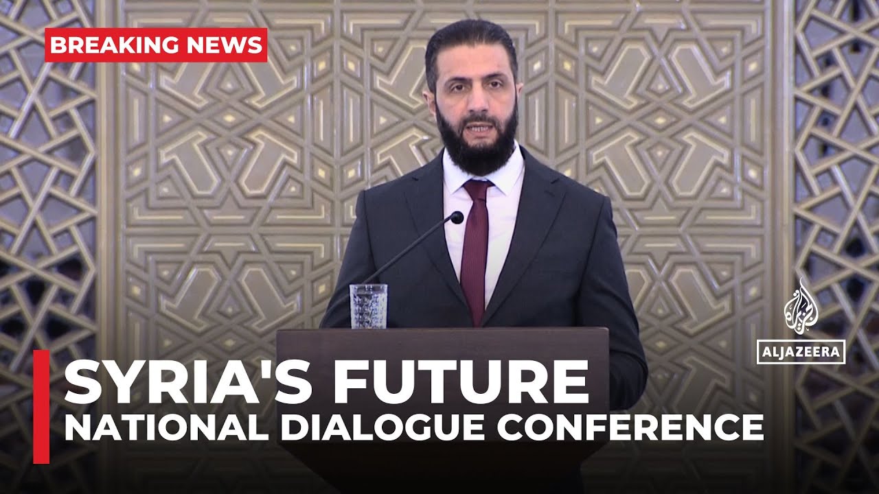 Syria's President calls for unity and rebuilding at a national dialogue ...