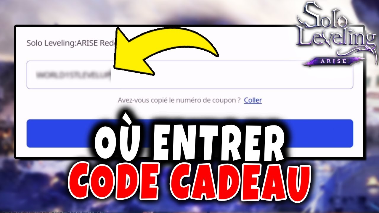 Comment Entrer des CODES CADEAUX sur Solo Leveling - YouTube