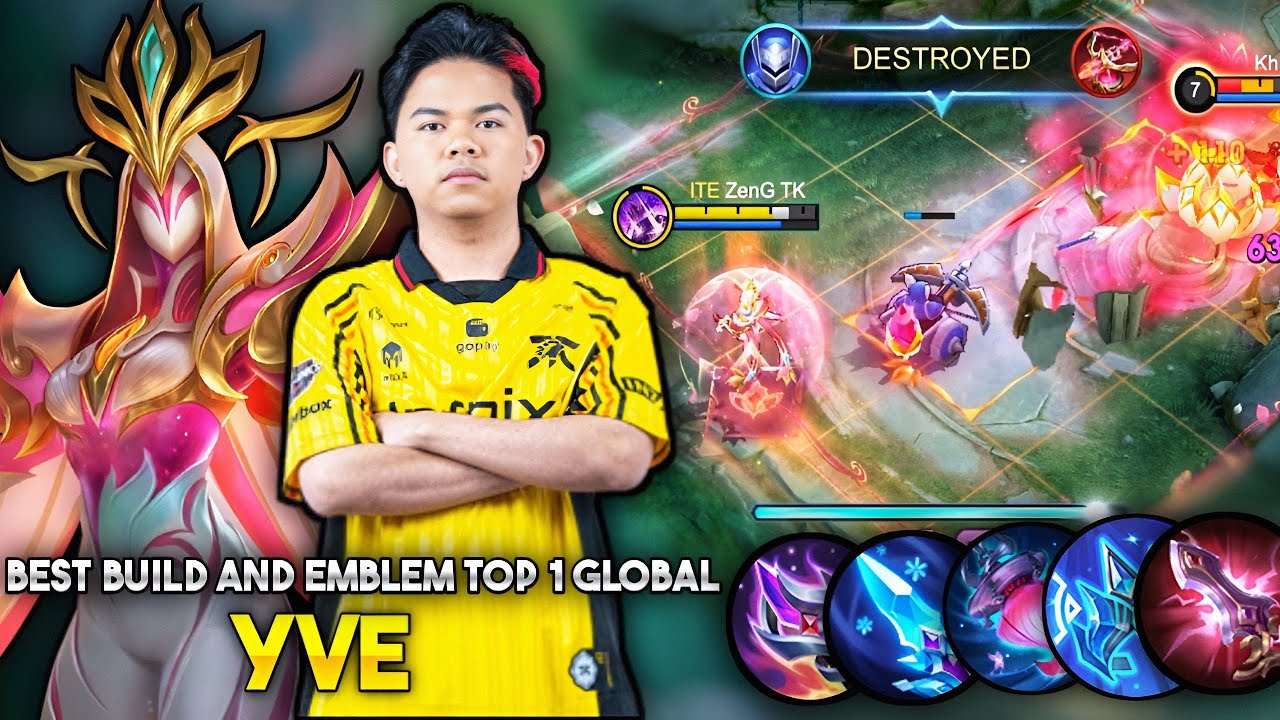 YVE BEST BUILD AND EMBLEM 2025 | TOP 1 GLOBAL YVE BUILD AND EMBLEM ...