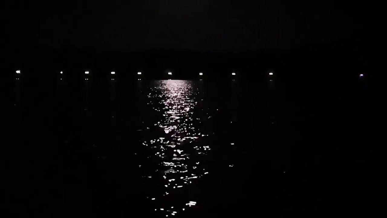 Calm Sea at night and Relaxing Sound of Waves - YouTube