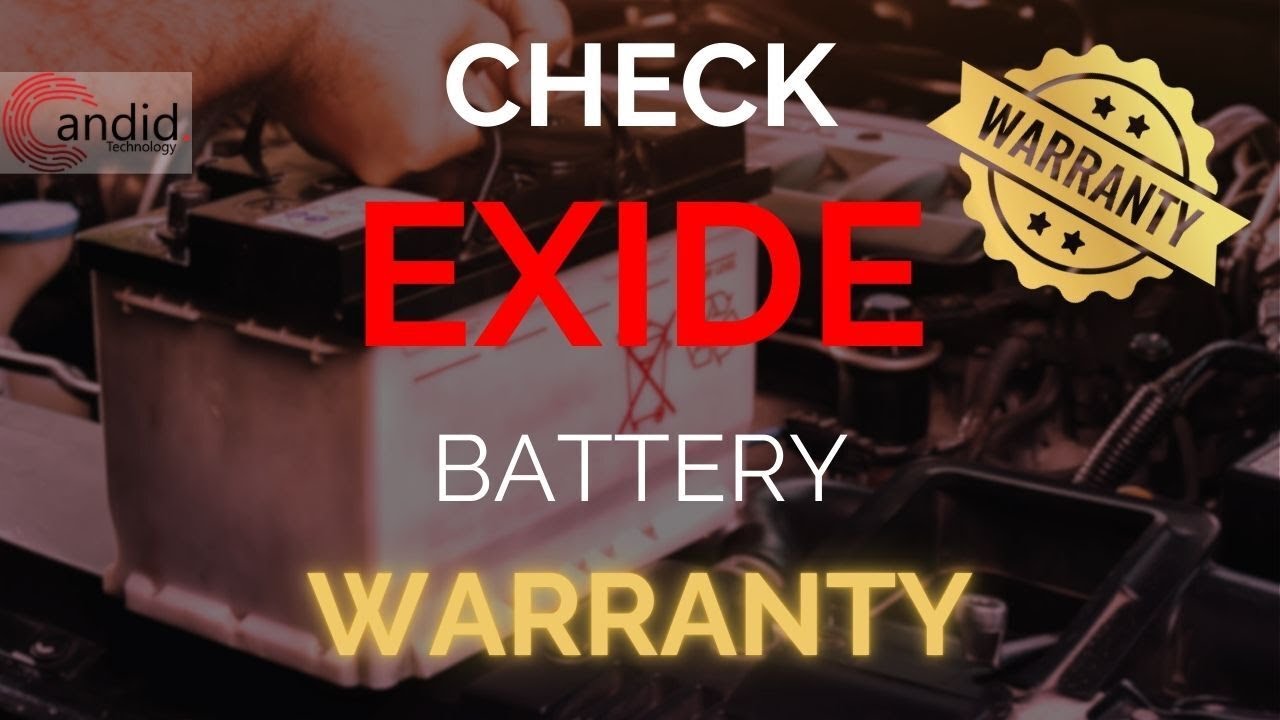 How to check your Exide battery's warranty online? - YouTube