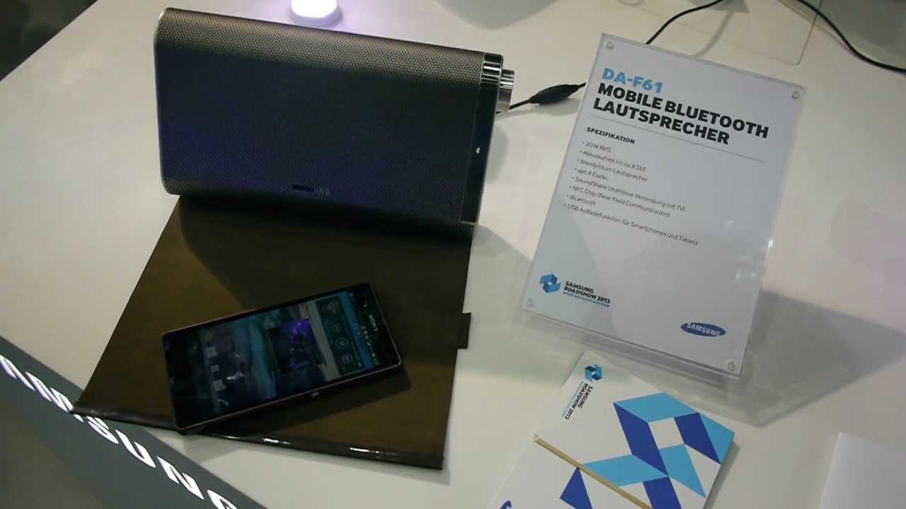 Samsung DA-F61 Bluetooth Lautsprecher im Hands On [Deutsch] - YouTube