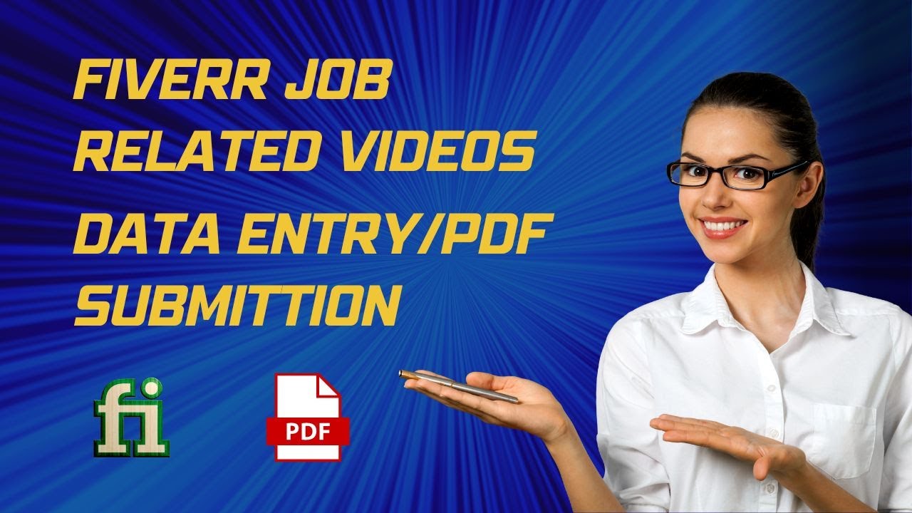 Fiverr Related Data Entry Job.pdf Submission for Beginner - YouTube