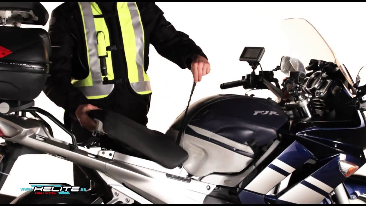 How To Tether The Helite Motocycle Airbag System To Your Bike - YouTube