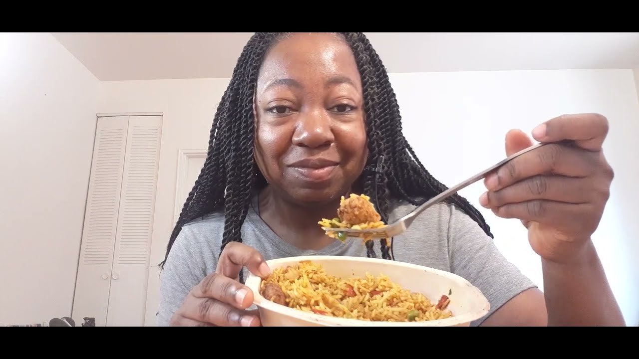 ASMR eating vegetable biryani; ASMR chat: being a team player - YouTube