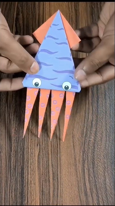 how to make a paper squid paper toy for kids learn paper art simple ...