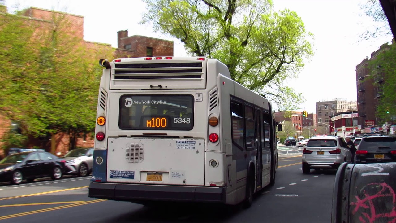 MTA New York City Bus: 2012 Nova Bus LFS Articulated #5348 on the M100 ...