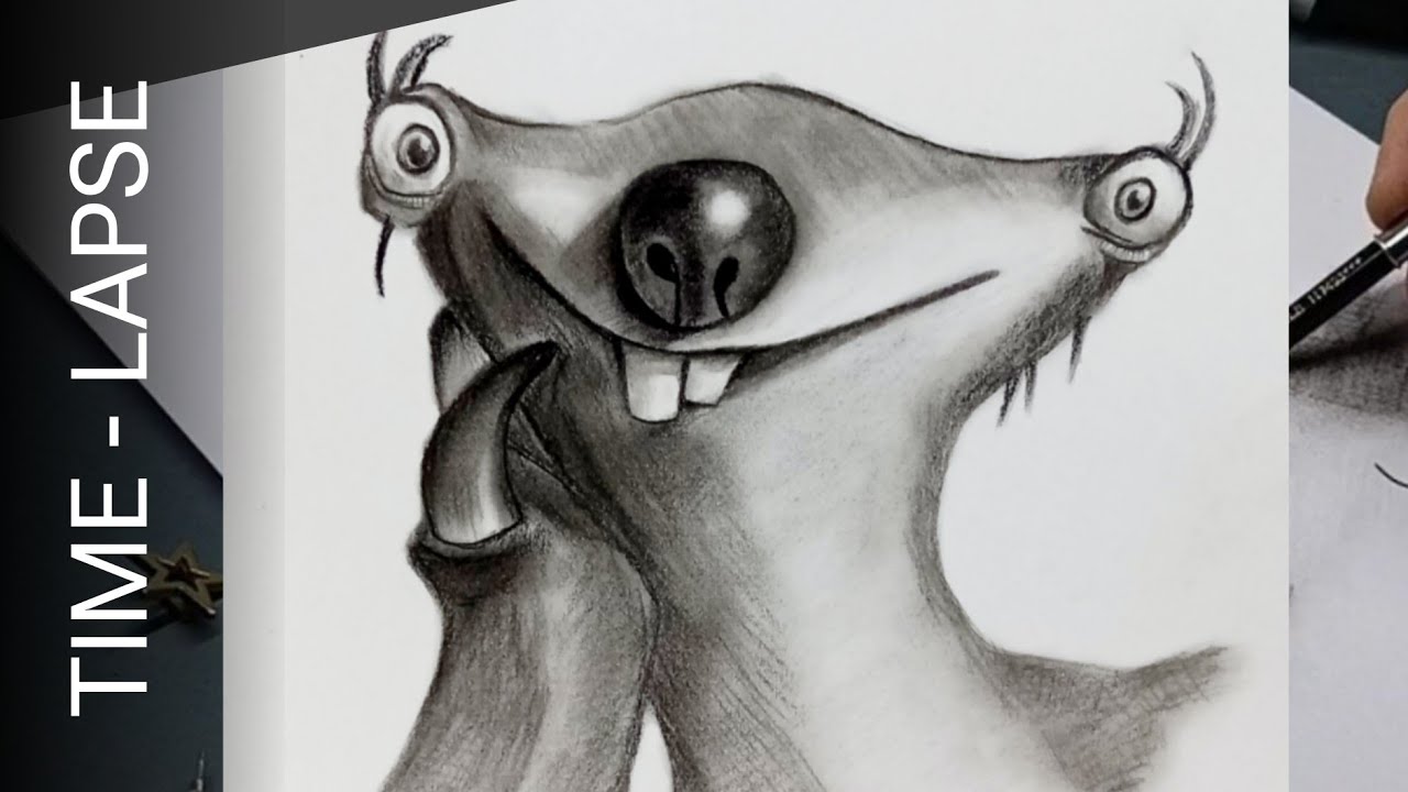 A great drawing tutorial: Learn to draw Sid (ICE AGE) | Drawing Time ...
