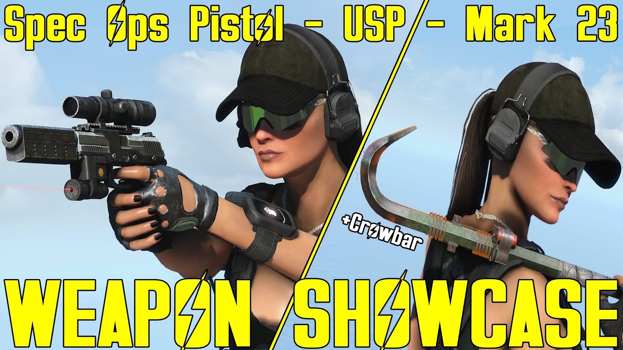 Fallout 4: Spec Ops Pistol - USP - Mark 23 - Weapon Mod Showcase - YouTube