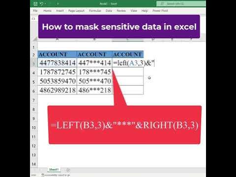 EXCEL Pro TIPS AND TRICKS - Everyone Needs to Know 4 |Mask numbers in Excel| - YouTube