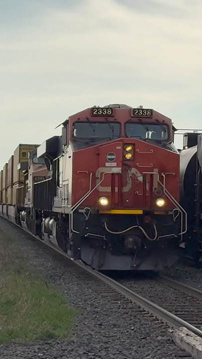 CN 2338 & UP 6596 lead CN Z148 - YouTube