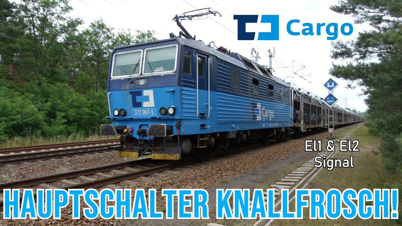 Der Hauptschalter Knallfrosch! CD Cargo Knödelpresse Br.372 007 am El1 ...