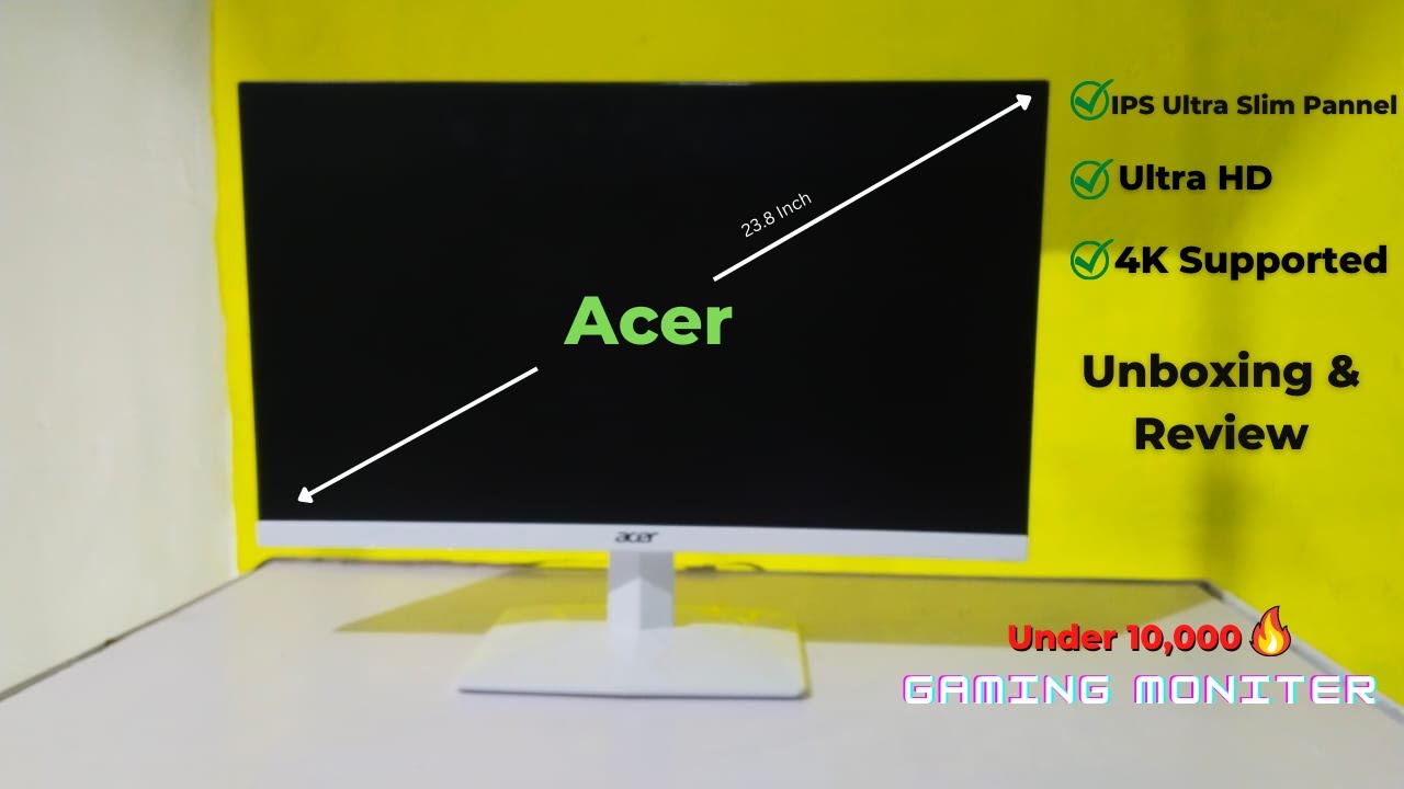Acer Ha240Y 23.8 Inch IPS Panel Monitor Unboxing & Review in Hindi ...
