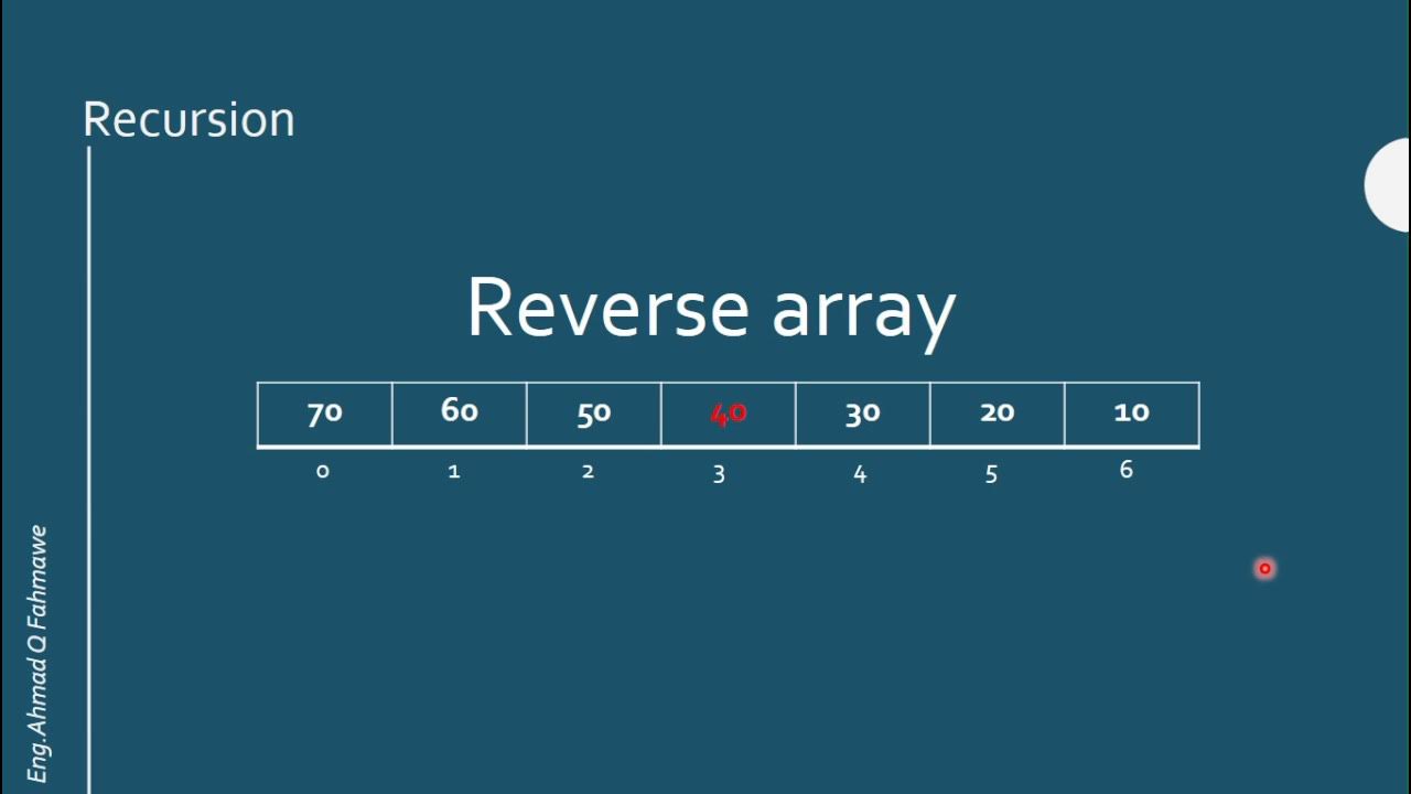 Reverse array recursively - YouTube