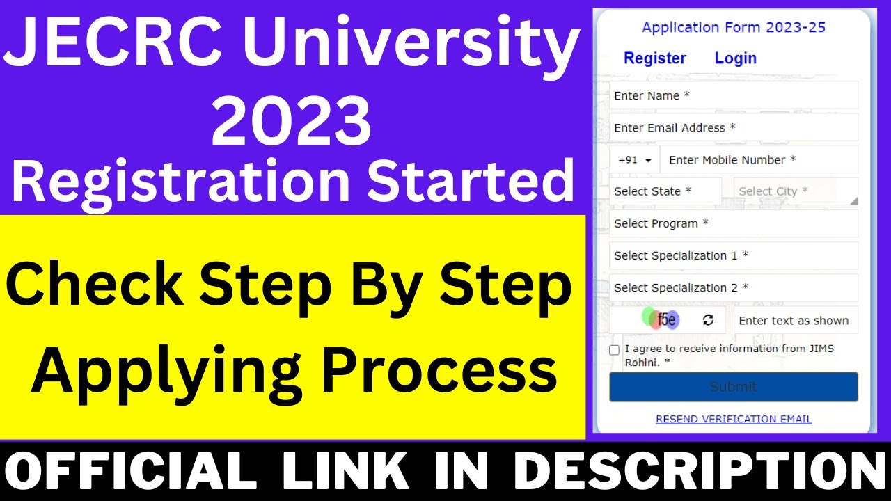 JECRC University 2023 Registration (Started) - How To Register for ...