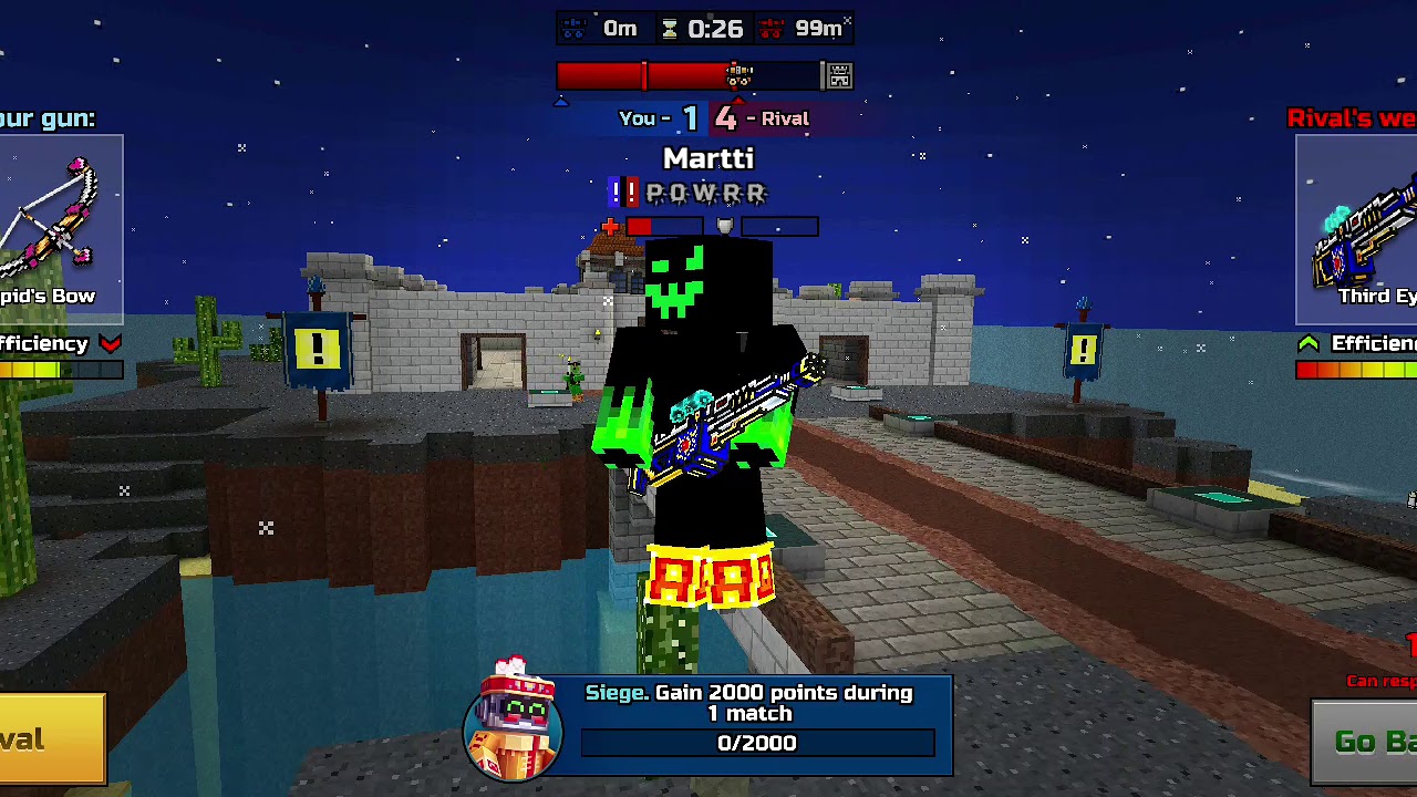 [Pixel Gun 3d ]Playing Siege fight with using Sandbox Only Weapon - YouTube