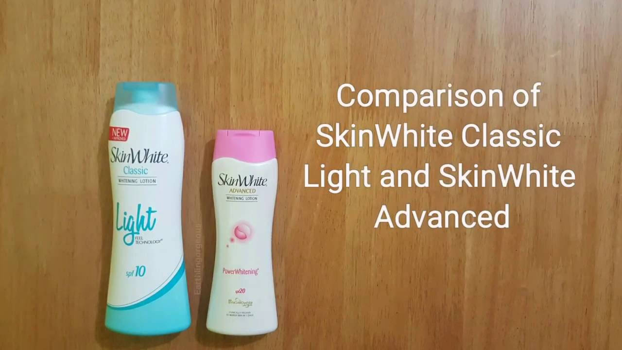Comparison SkinWhite Classic Light and SkinWhite Advanced - YouTube
