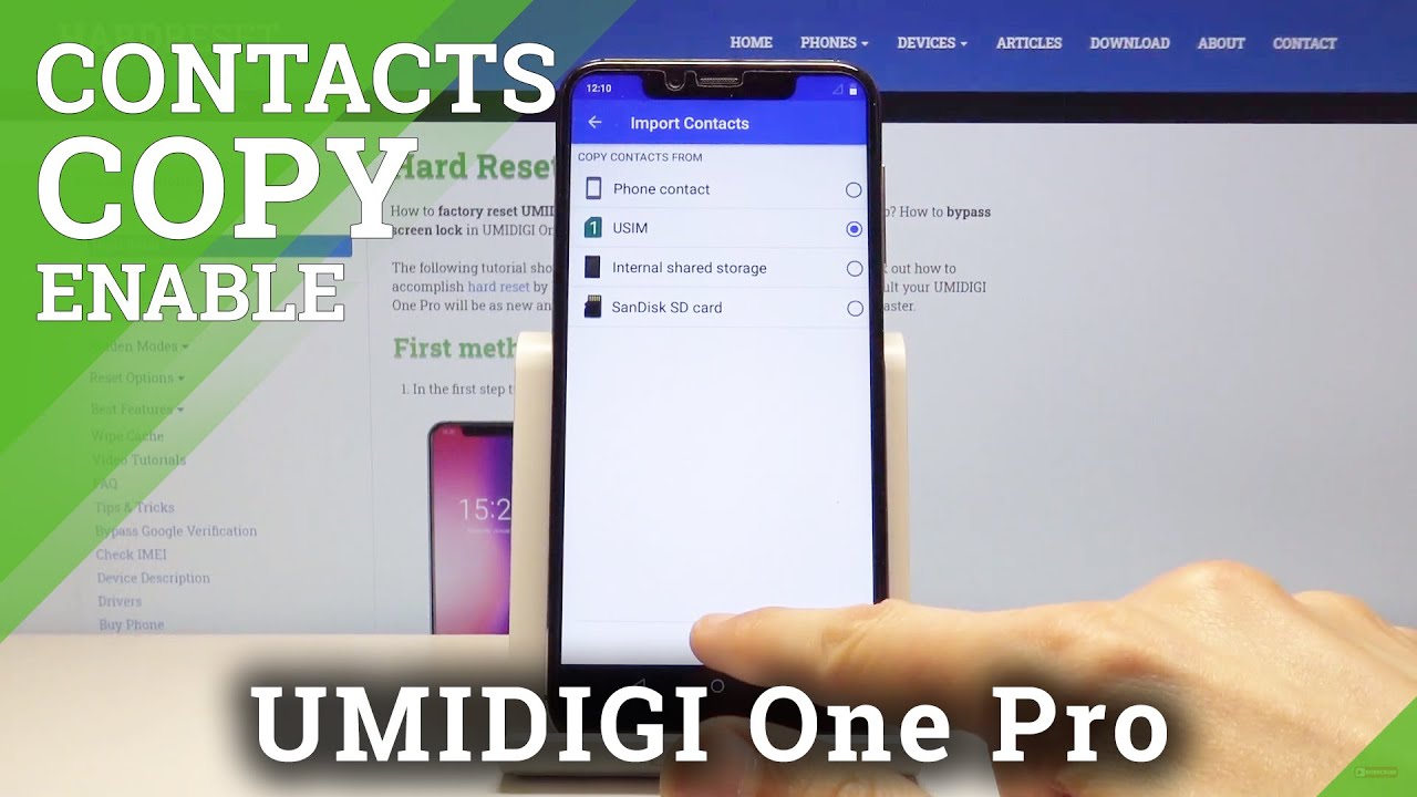 How to Copy Contacts from SIM to UMIDIGI One Pro - YouTube