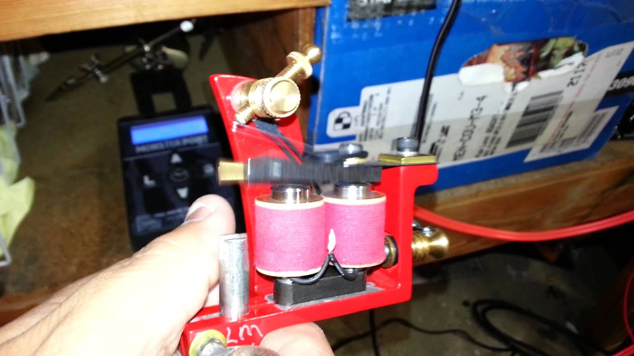 custom built tattoo machine "color packer" - YouTube