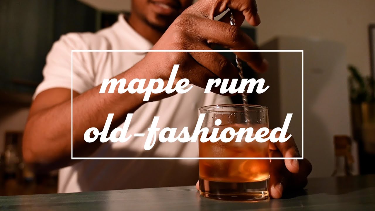 How to make a Maple rum old-fashioned cocktail at home (CZ/EN subtitles ...