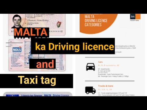 Malta Driving licence and taxi tag,by passion for travel and food - YouTube