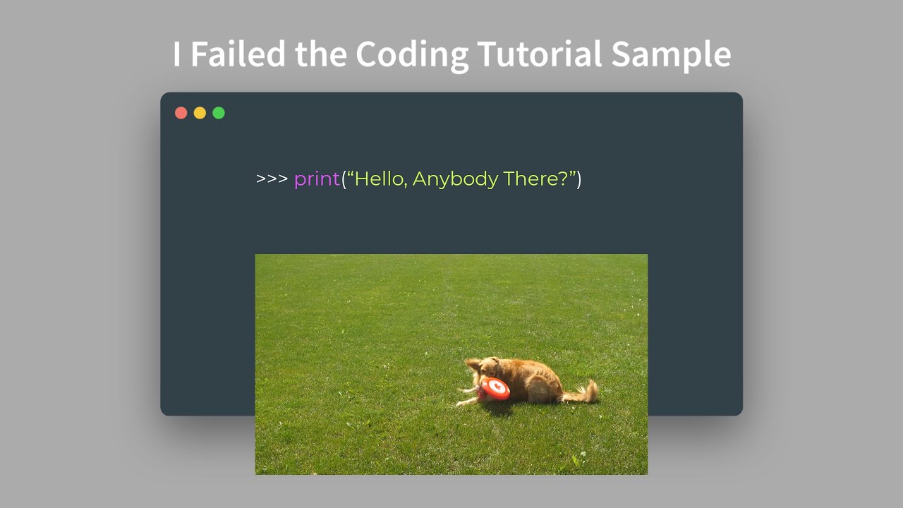 🤷 I Failed the Coding Test Tutorial Sample - YouTube