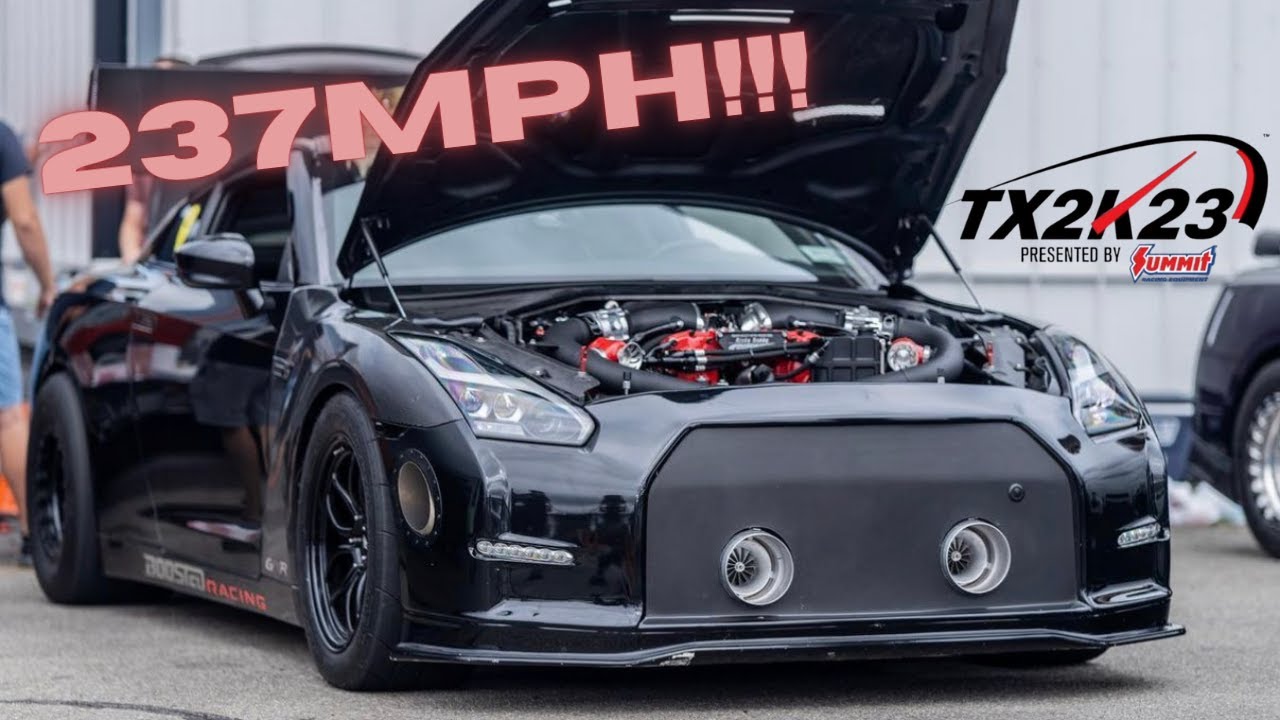 237 MPH GTR with roll race WORLD RECORD!! #BOOSTEDRACING - YouTube