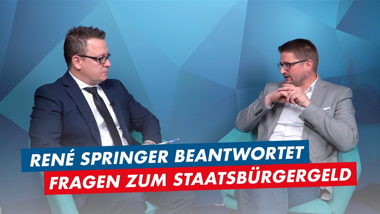 René Springer (AfD) beantwortet Fragen zum Staatsbürgergeld - YouTube