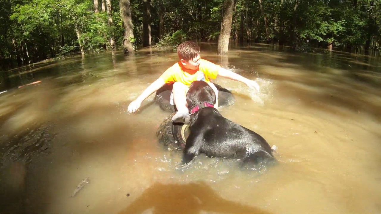 Building a Raft in Hurricane Barry Flood Waters - YouTube