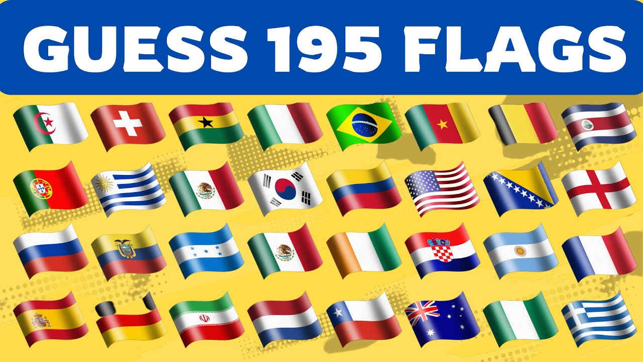 195 Countries and flags of the World / all countries names with flags ...