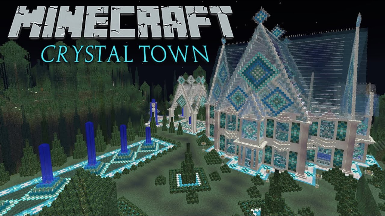 Minecraft | Crystal town demonstration - YouTube