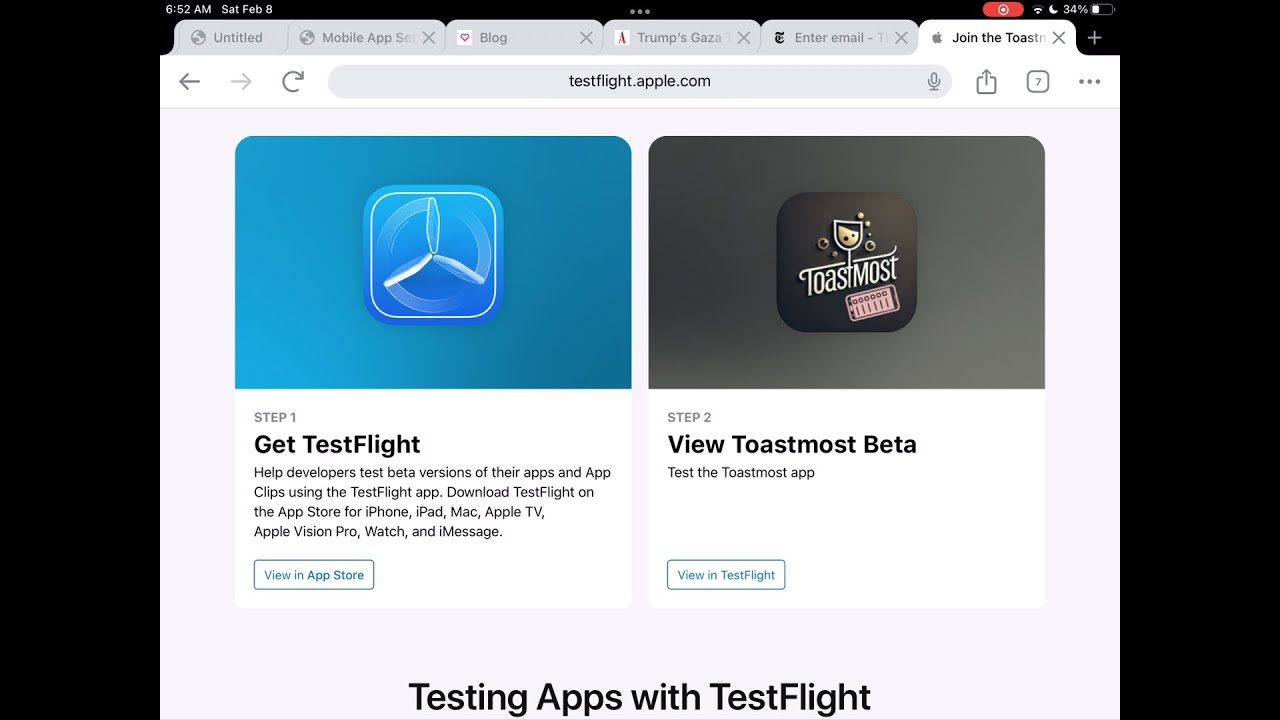 Installing the Toastmost Beta App on an iPhone or iPad - YouTube