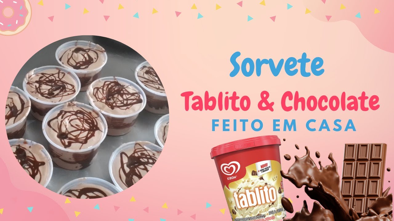 Como fazer sorvete Tablito e sorvete chocolate Meio Amargo em casa ...
