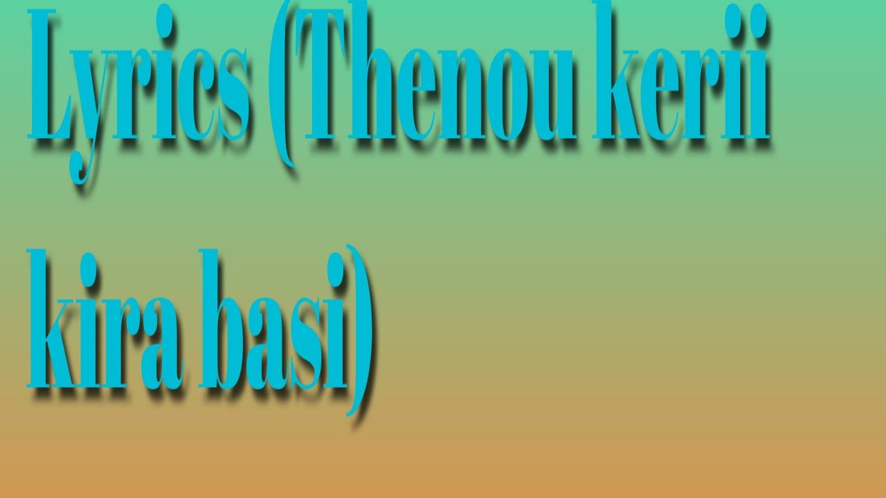 Angami gospel songs(Thenou kerii Kira basi) Lyrics - YouTube