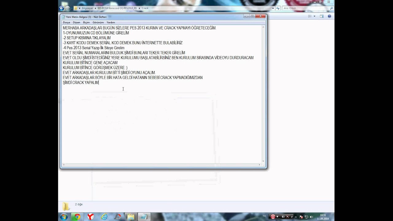 Pes 2013 Kurma Crack Yapma - YouTube