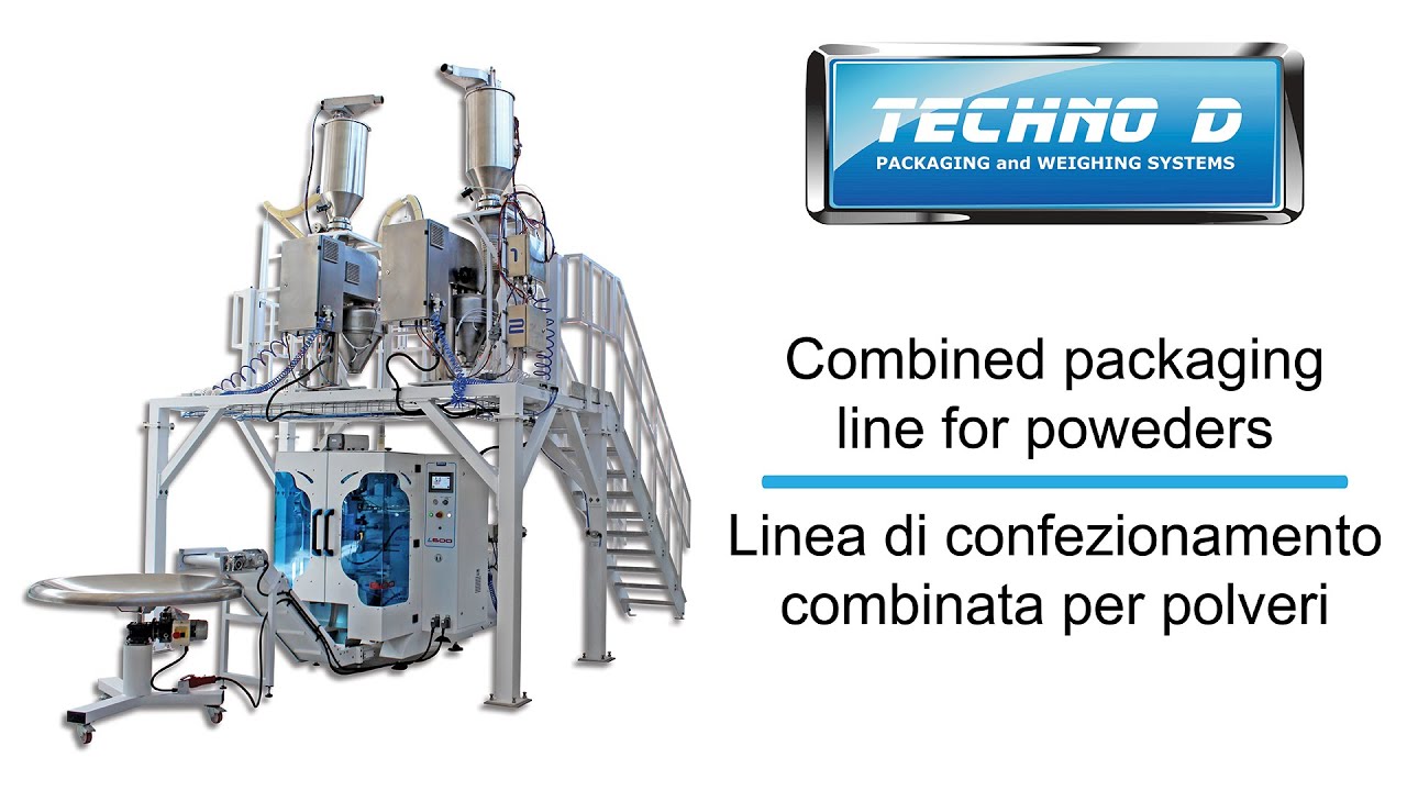 TECHNO D - Packing line for powders - YouTube