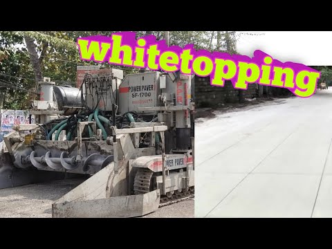 Road construction using WHITETOPPING method - YouTube