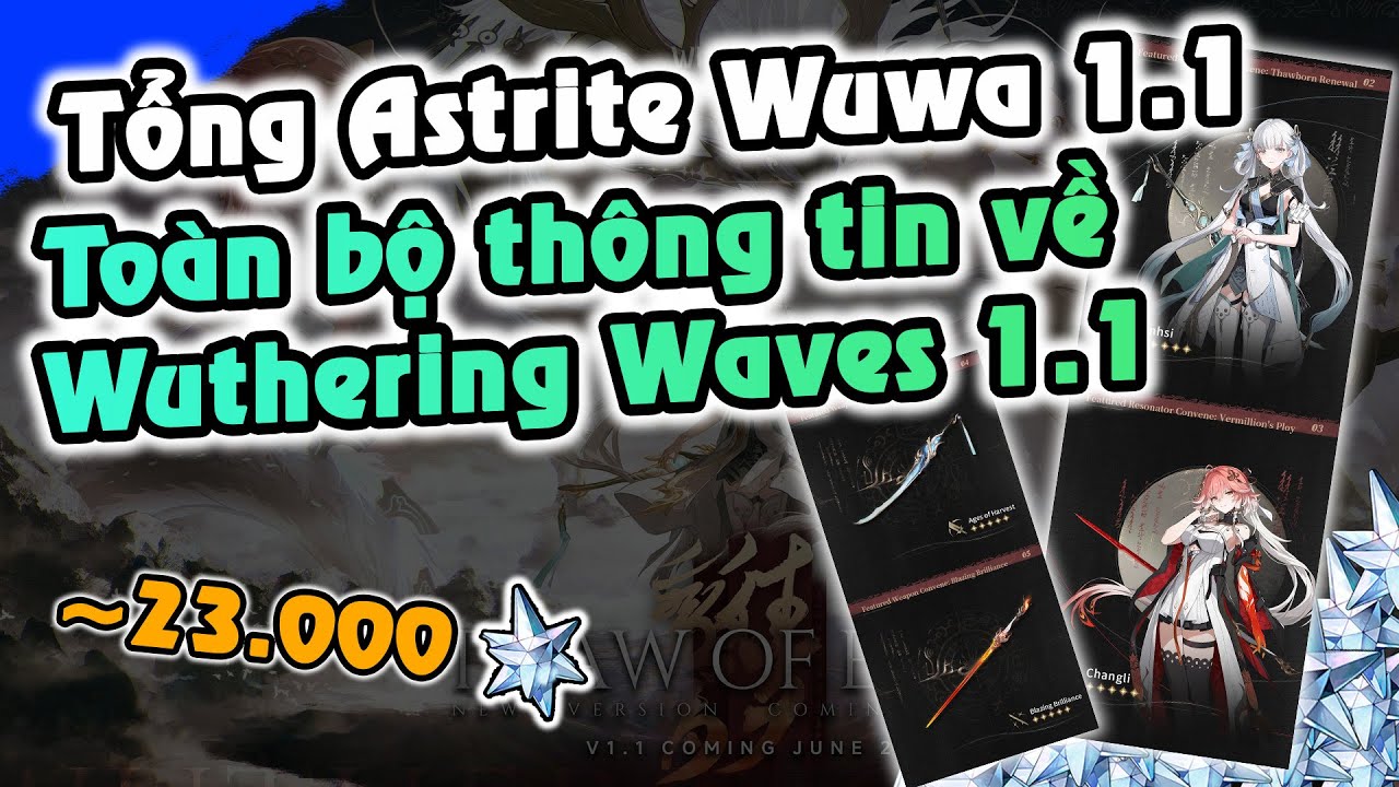 +23.000 Astrite cho F2P | Tổng lượng Astrite 1.1 - phiên bản Wuthering ...