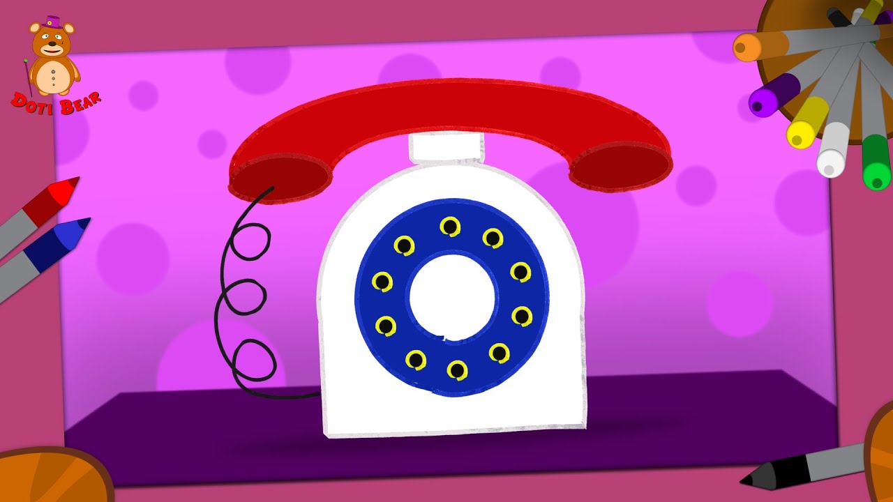 Educational animation for toddlers - How to Draw a Phone - YouTube