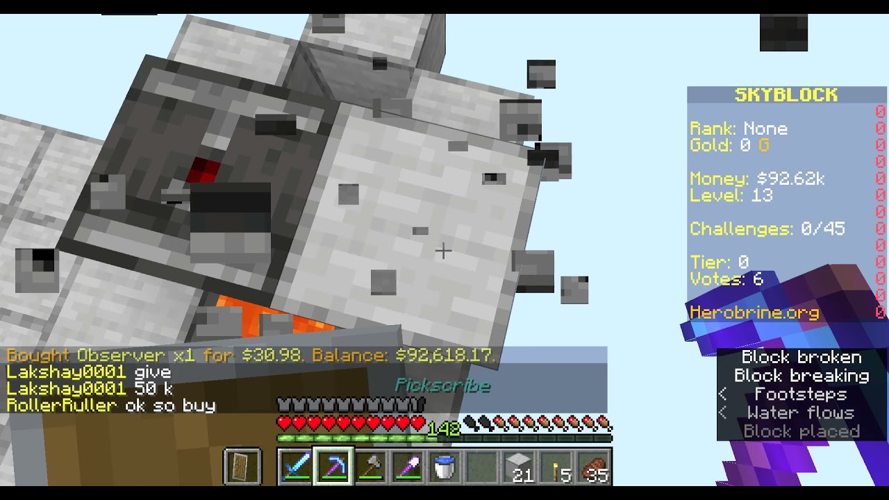 Sky Block in Minecraft! /NETHER GENERATOR\ Ep 17 (Herobrine.org) - YouTube