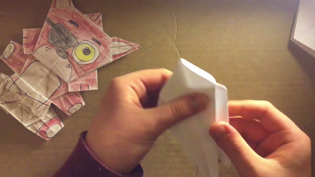 How to make a origami Foxy plush from fnaf - YouTube