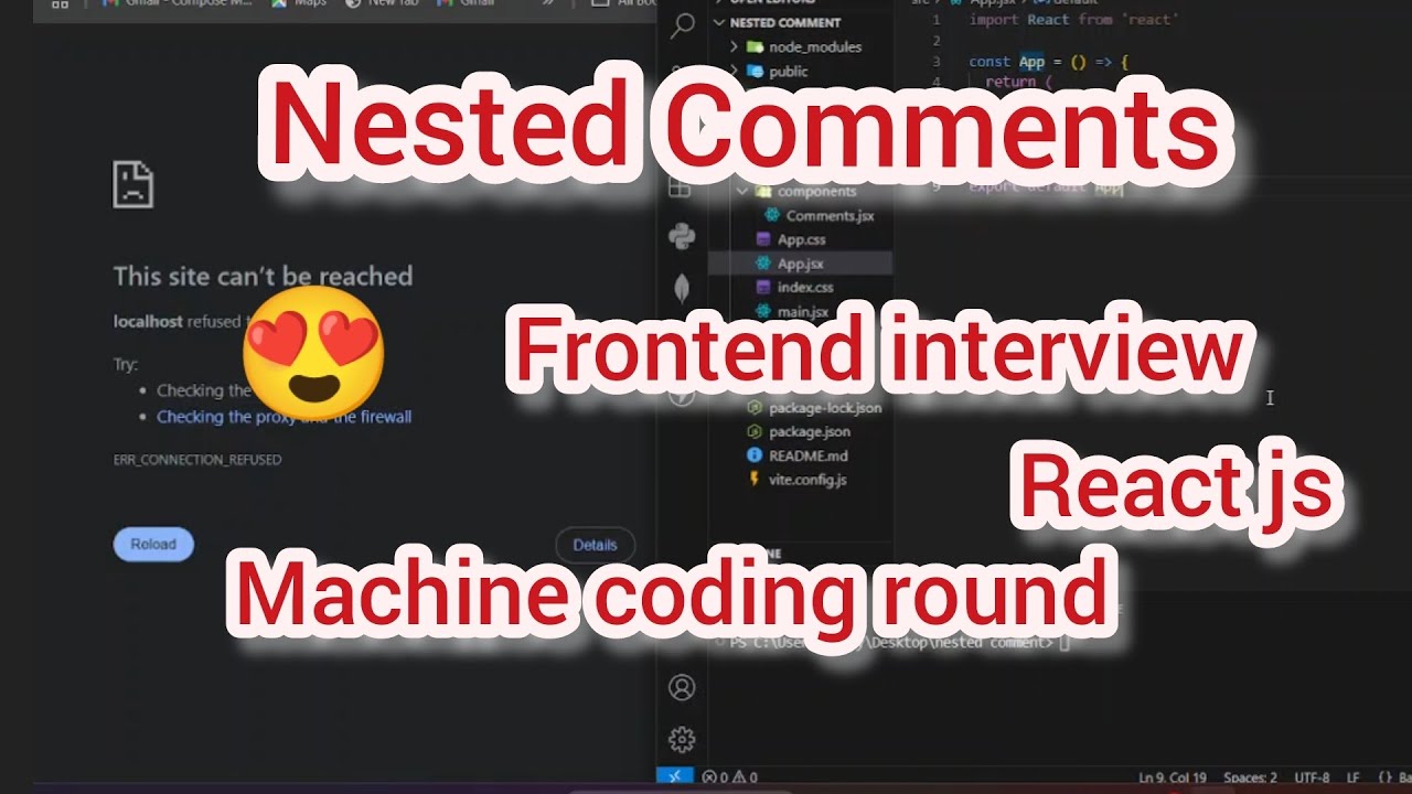 Frontend machine coding | nested comment in react js - YouTube