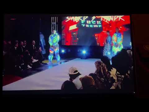 Indigenous model Cheyenne Anderson graced the runway at Native Fashion Week in Santa Fe, New Mexico