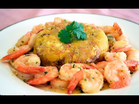 Mofongo with Shrimp Recipe. Shrimp Mofongo White Sauce. Sweet Fruit ...