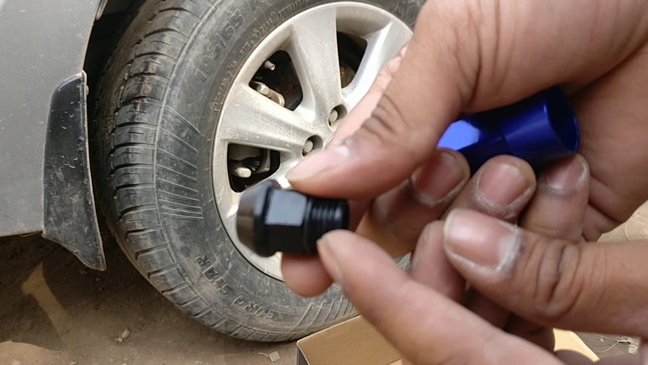 Car Rays Lug Nuts / Wheel Nuts / Wheel Screws Blue 1.5m - YouTube